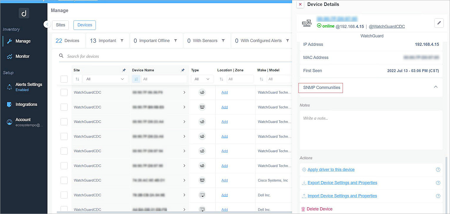 Domotz Integration Guide